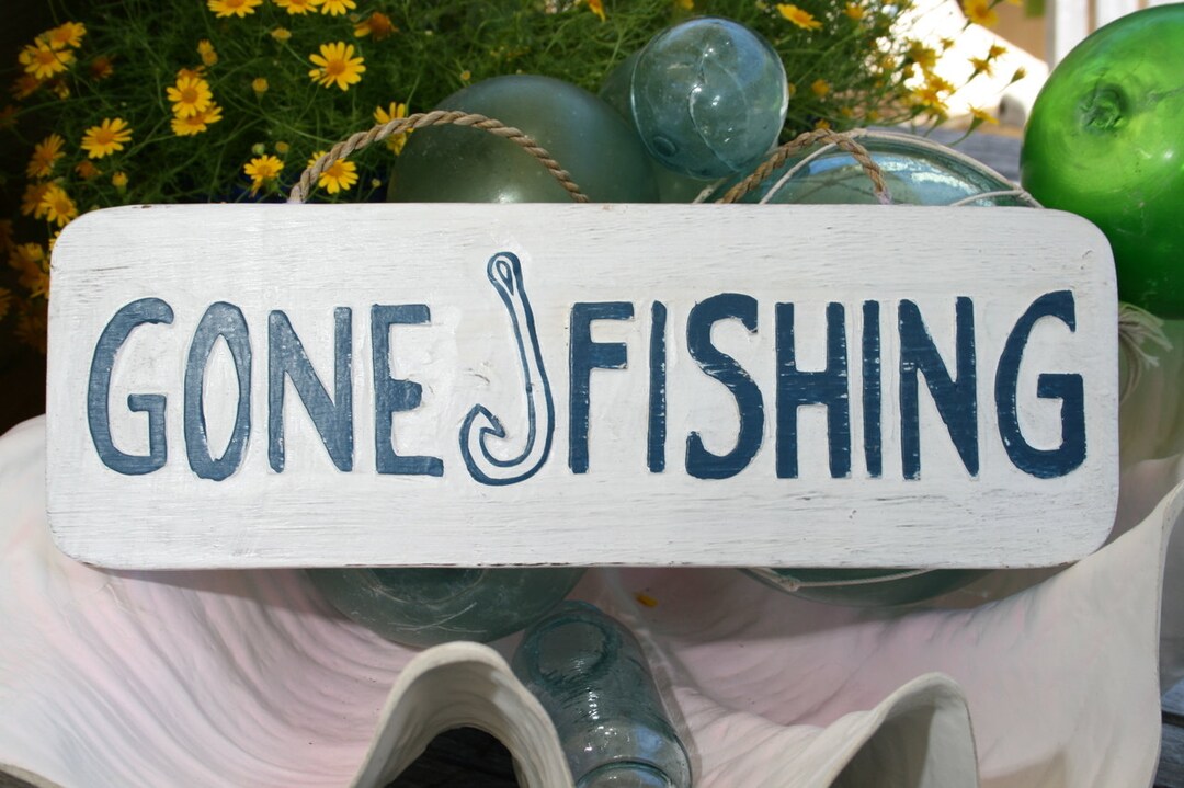 Gone Fishing Sign 14 Beach Decor ort1705735 - Etsy