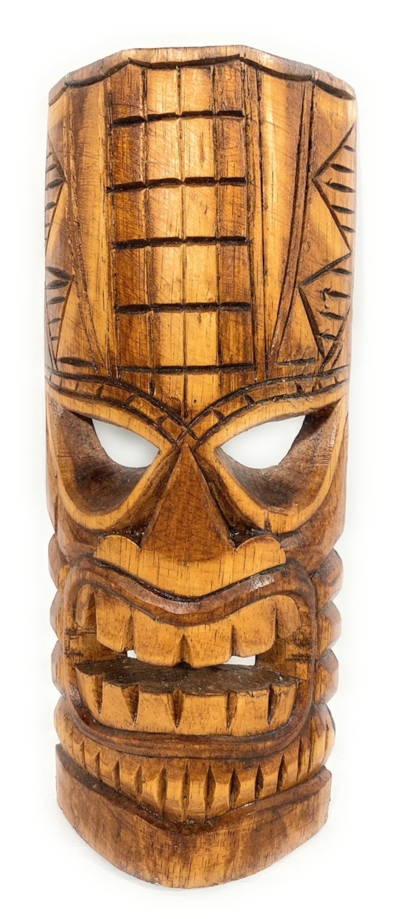 Lucky Tiki Mask 12" - Good Fortune Tiki Hand Carved | #bag1505730 - Etsy