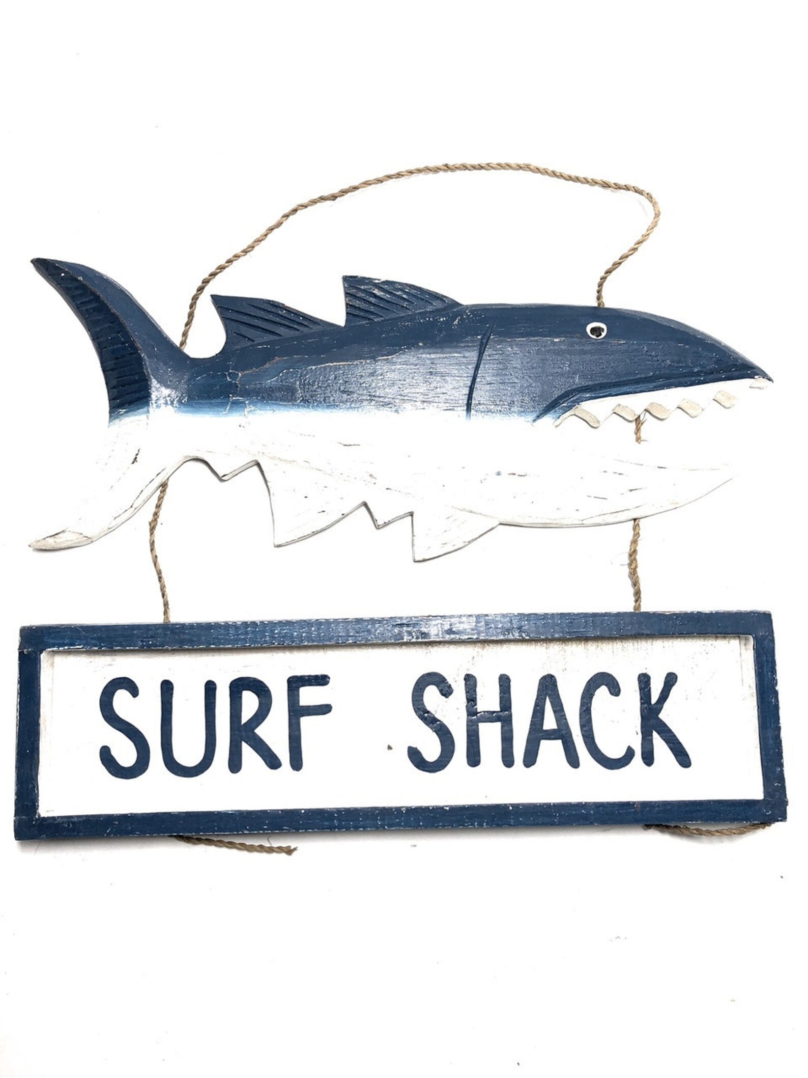 Surf Shack Shark Attack Sign 15" - Tiki Bar Decor | #ksa9039 - Etsy