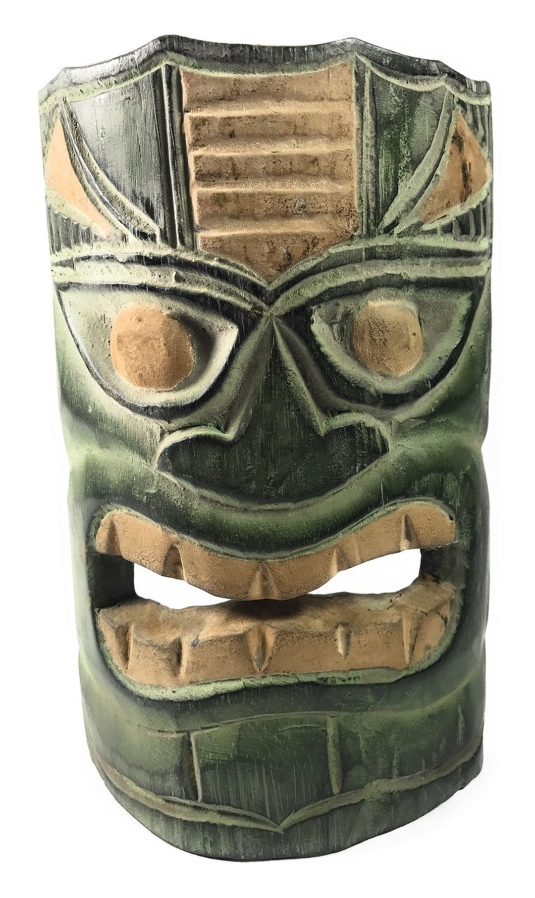 Learning Tiki Mask 8" - Lono Tiki Idol Hand Carved | #dpt514020 - Etsy