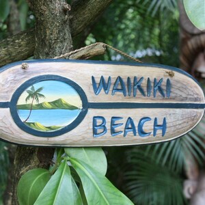 Waikiki Beach Surf Sign 20" - Hand Painted | #ldr12 - Etsy