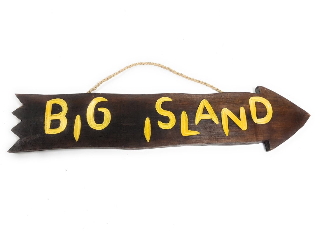 Big Island Arrow Driftwood Sign 20" - Tropical Decor | #dpt529450 - Etsy