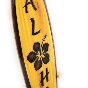 Classic Surfboard Aloha W/ Hibiscus 16" - Trophy | #wai350140f - Etsy