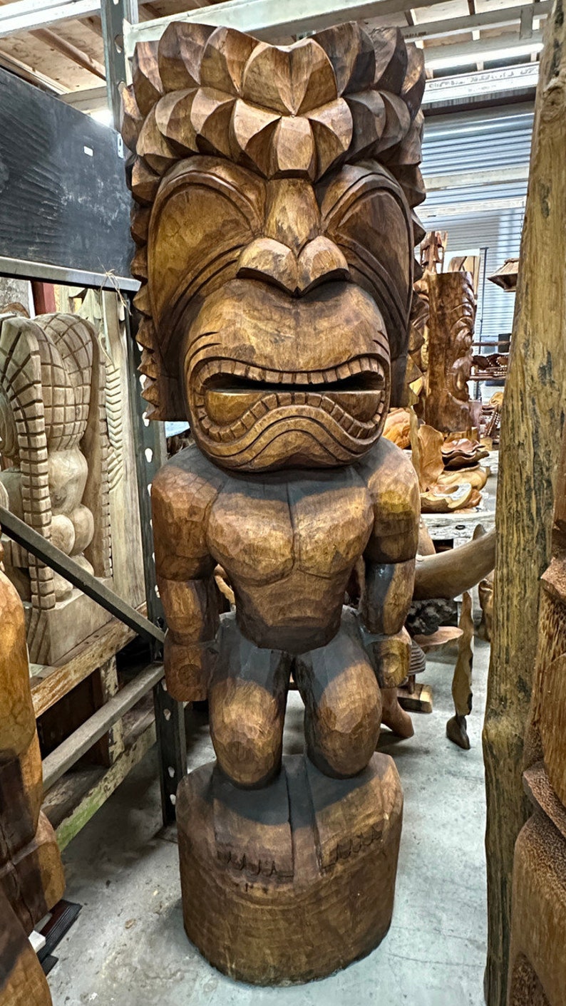 Massive Tiki Ku 7 Foot - Dark Oak Monkeypod Architectural Design | # ...