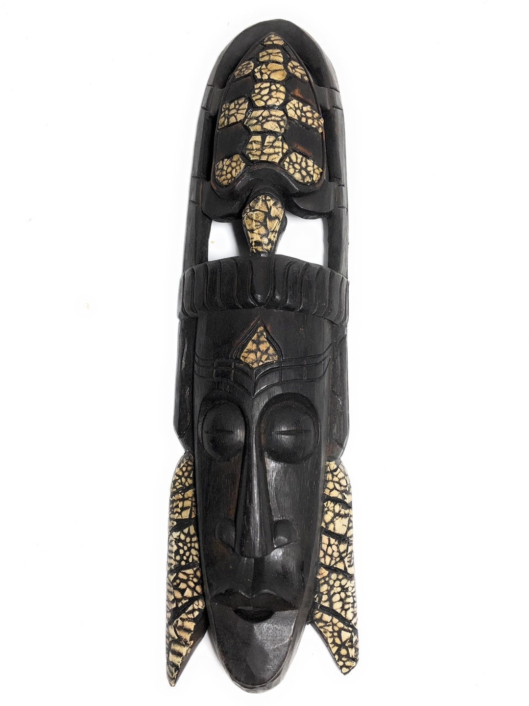 Turtle Tribal Mask 20" - Primitive Wall Decor | #nmk220350 - Etsy