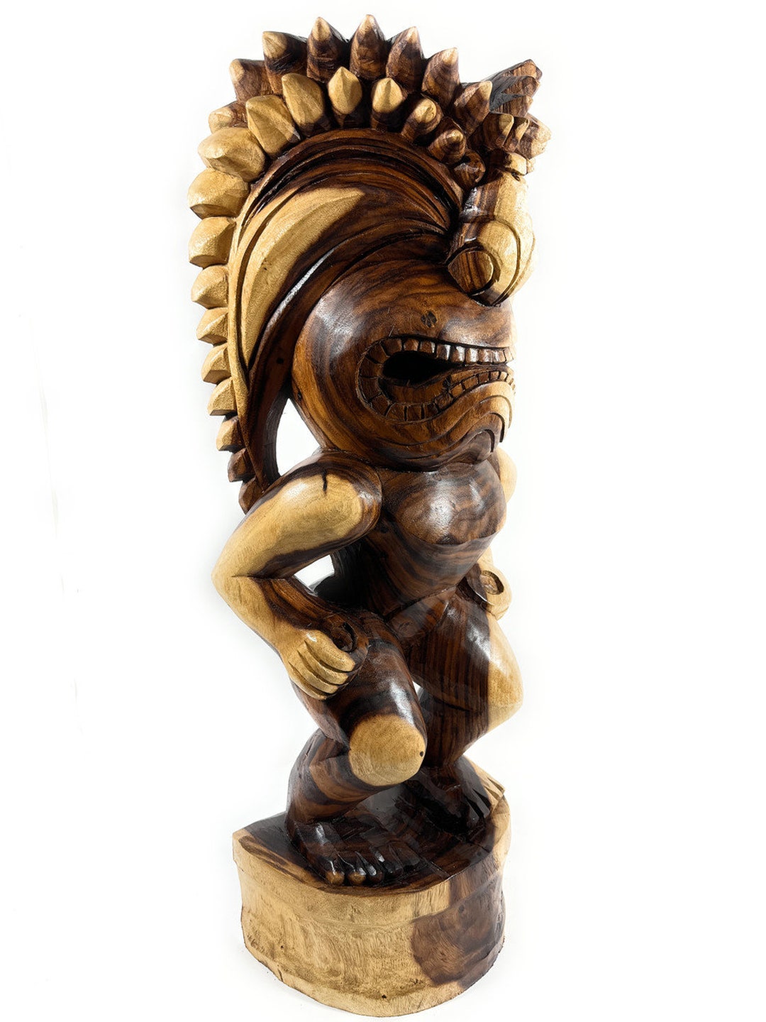 Premium Traditional Ku Tiki 38 Inch - Warrior Hawaii Museum - Hawaii ...