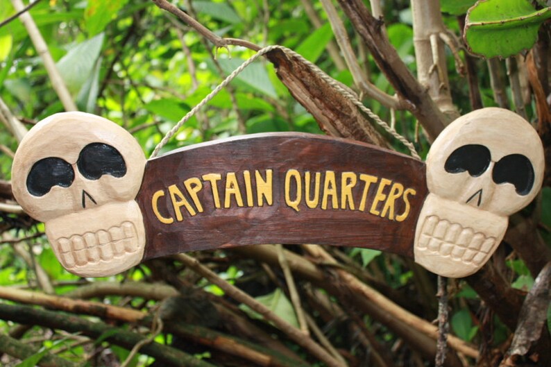 Captain Quarters Sign 24 W/ Skulls Crossbones Decor dpt526660 - Etsy