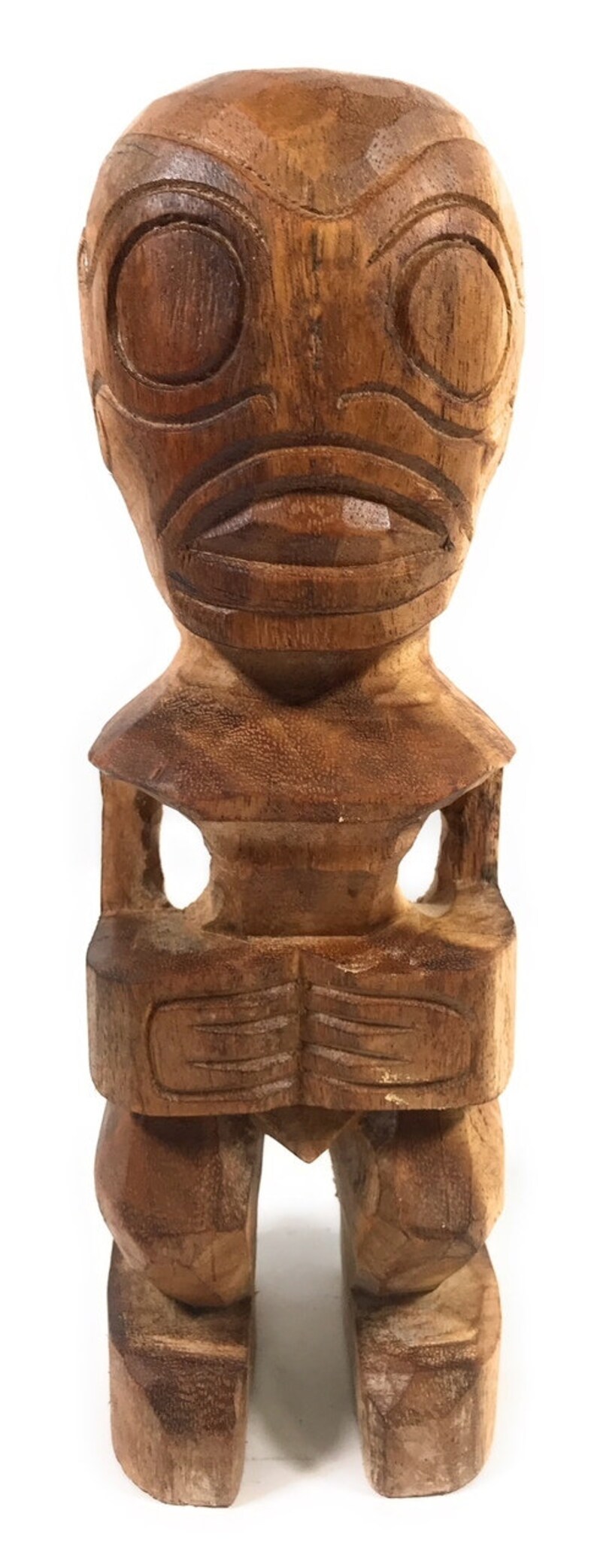 Fisherman's Good Luck Tiki Staue 12 Natural | Etsy