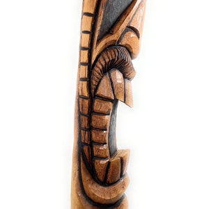 Pohaku Tiki Statue 60 Inch Deep Carving - Burnt Finish Outdoor Tiki | # ...