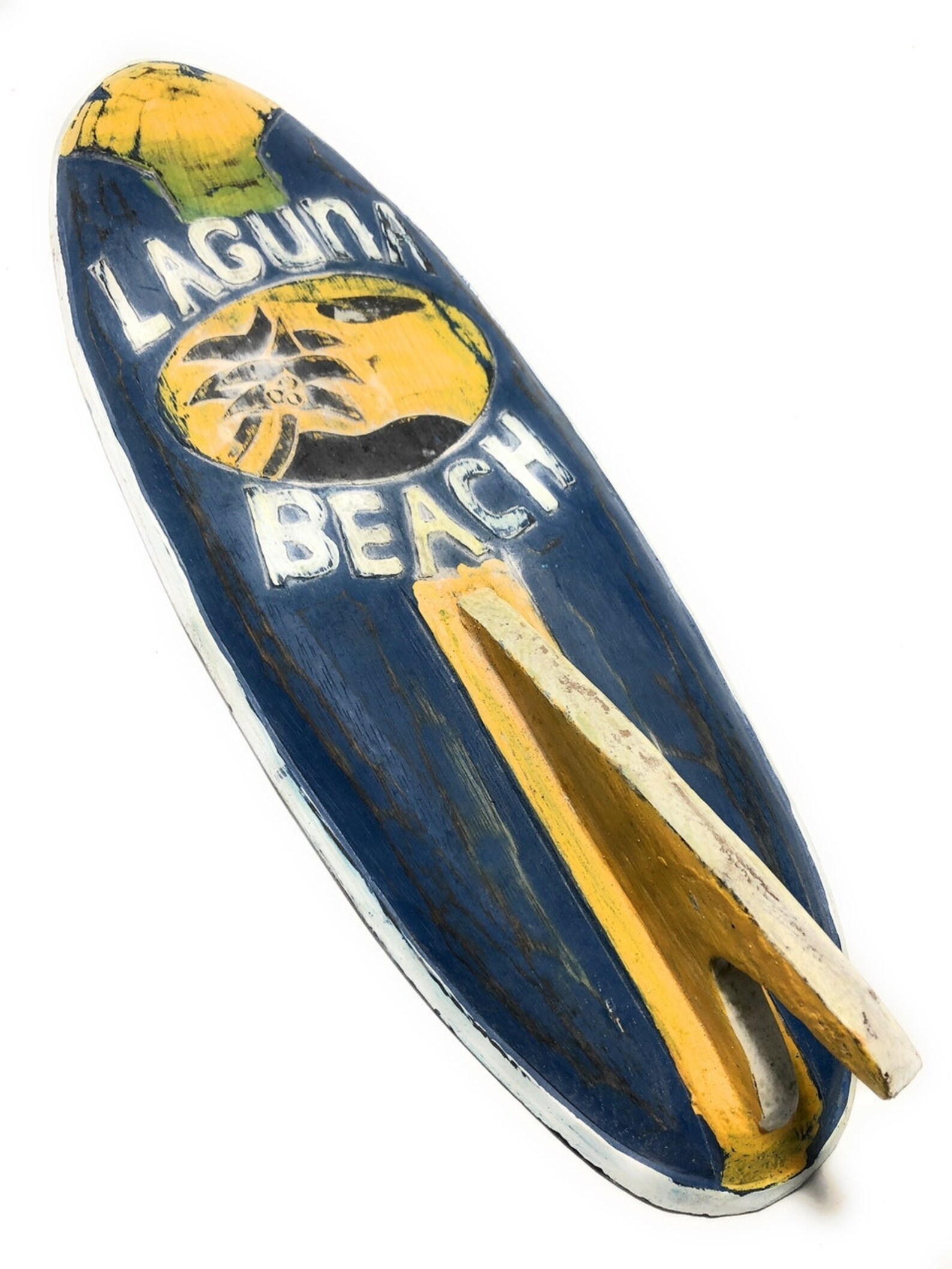 Laguna Beach Surf Sign 20 W/ Fin Surfing Decor Accents - Etsy