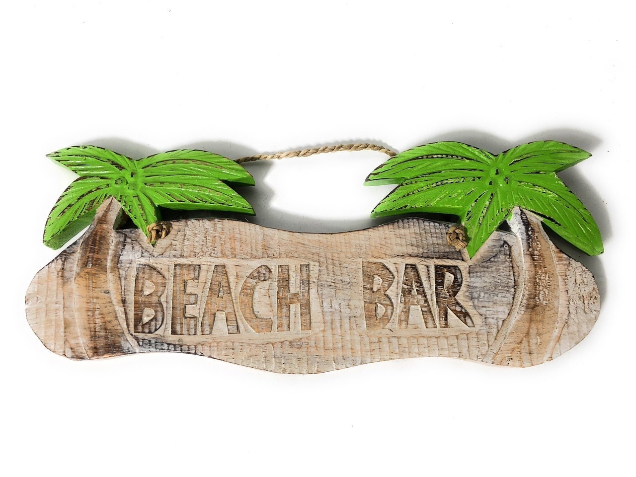 Rustic "beach Bar" Tiki Bar Sign W/ Palm Trees | #snd2503530 - Etsy
