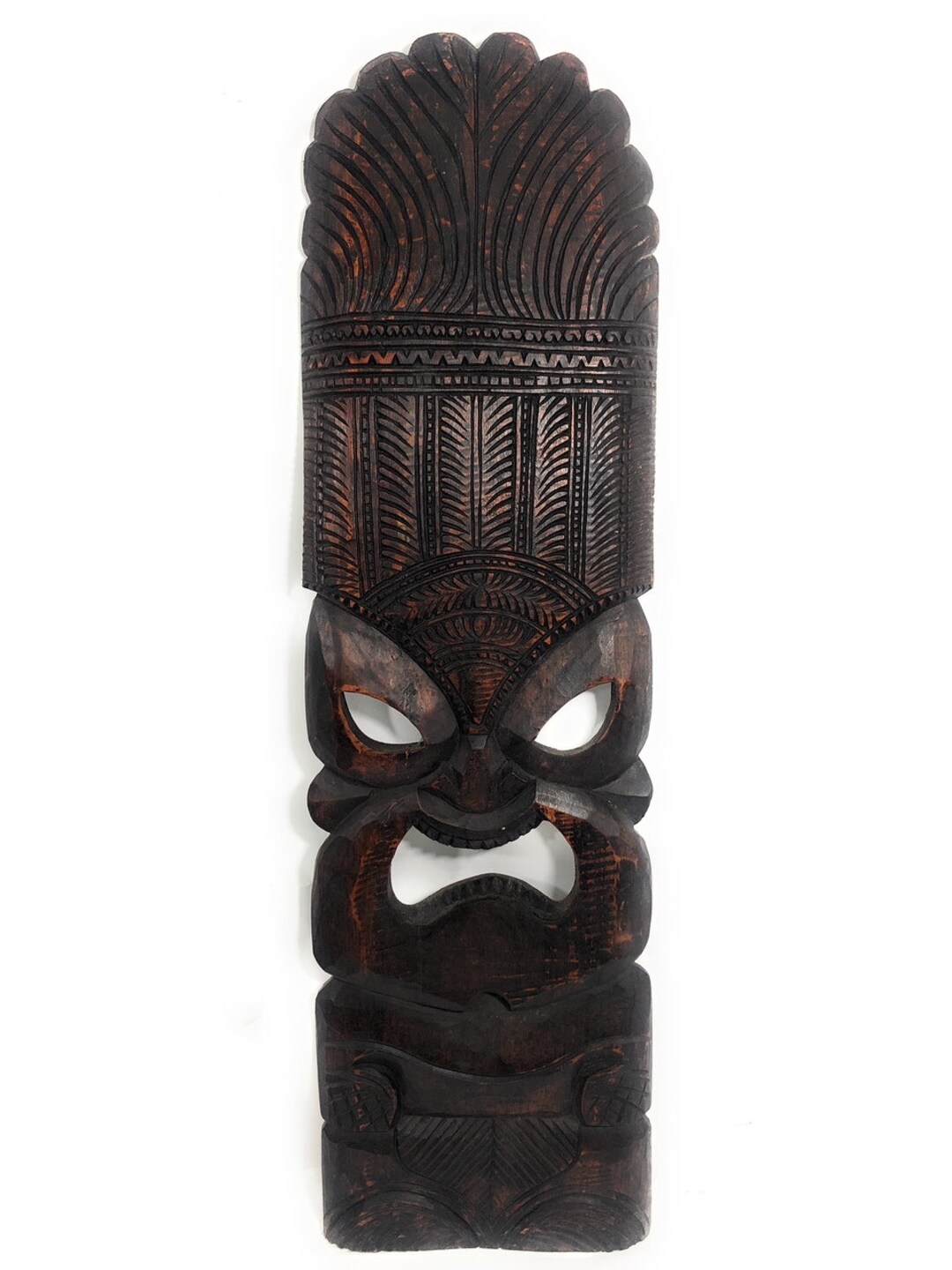 Premium Ku Tiki Mask 36 in - Walnut Hand Carved | #rti201790w - Etsy