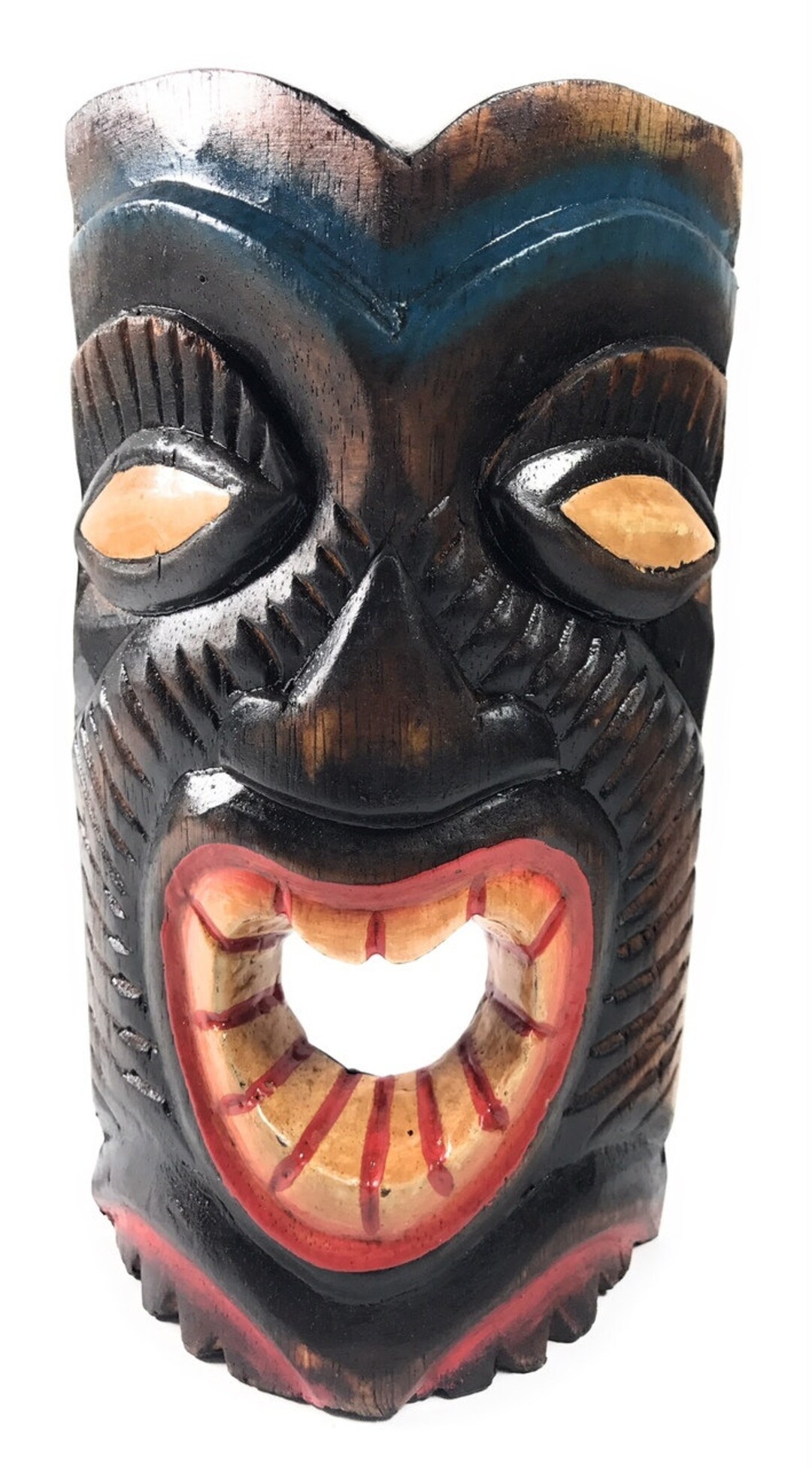 Laughing Tiki Mask 8" - Happy Tiki Idol | #dpt513220b - Etsy
