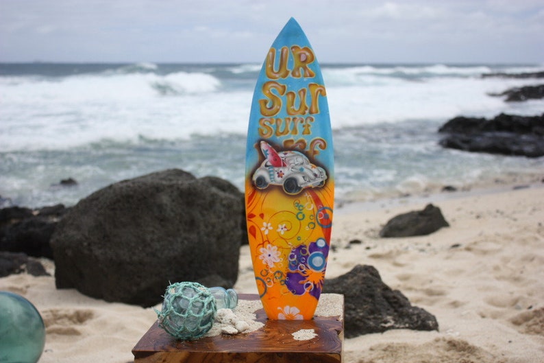 Surfboard W/ Vw Bug 70's Style 20" - Surf Hawaii - Trophy | #lea05l50 ...