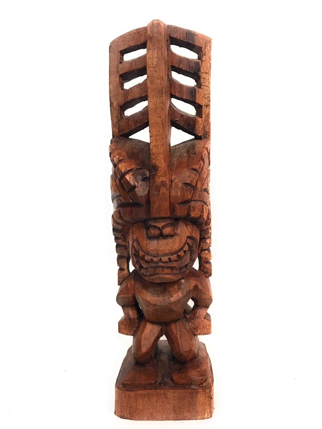 Tiki Akua 12" - Hawaii Museum Replica Stained - Hawaii Heritage - Etsy