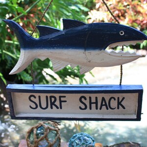 Surf Shack Shark Attack Sign 15 Tiki Bar Decor - Etsy