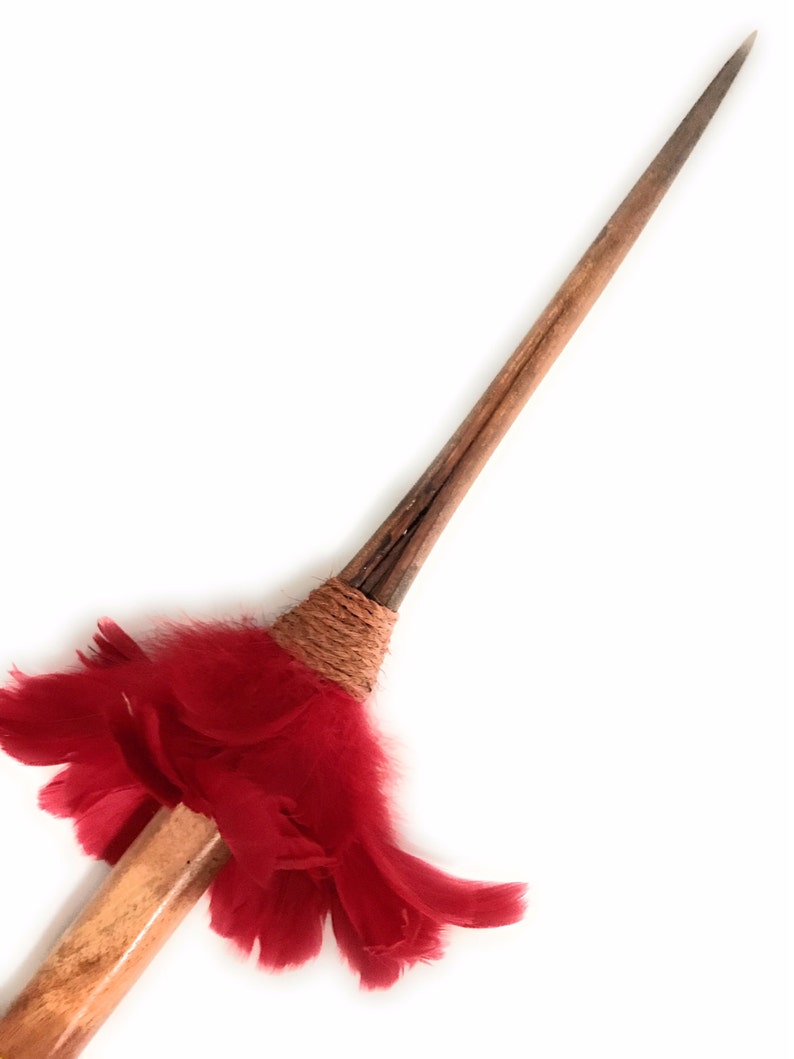 Koa Sword W/ Blue Marlin Bill 27 Red Feathers - Etsy