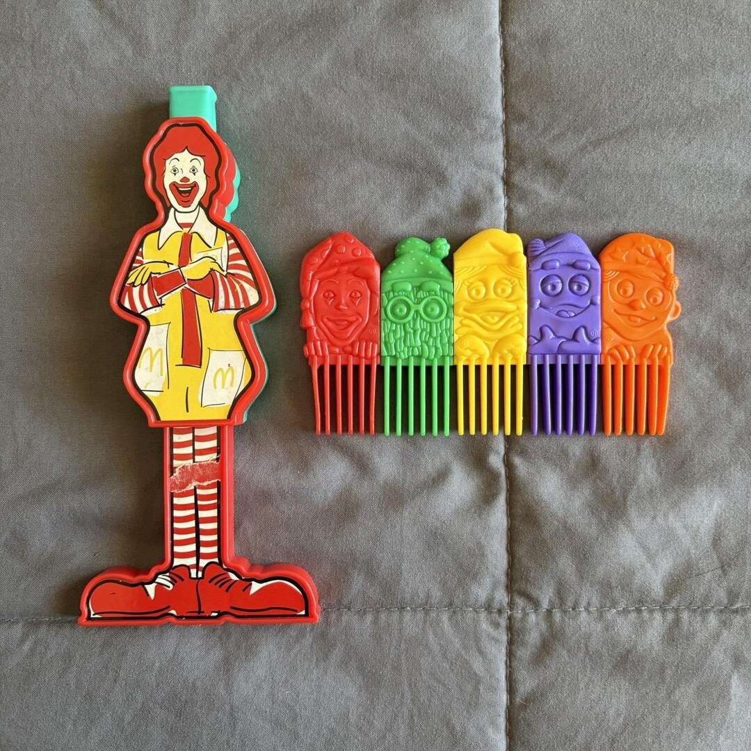Lot of 2 90s Mcdonald's Toys Ronald Slide Whistle Comb Grimace ...
