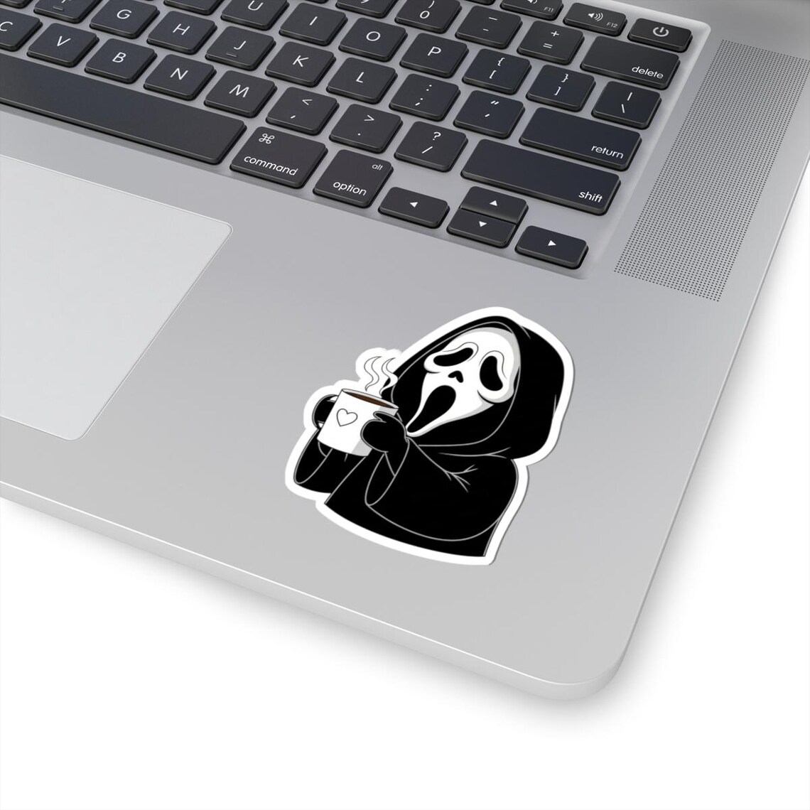 Ghostface Coffee Mug Sticker: Spooky Halloween Laptop Decor - Etsy