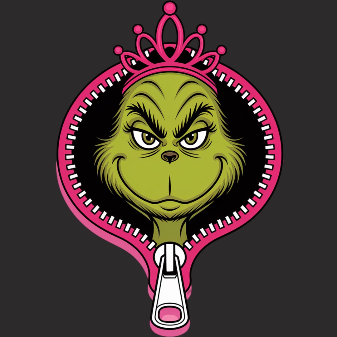 Grinch Princess Christmas Image (commercial Use) - Etsy