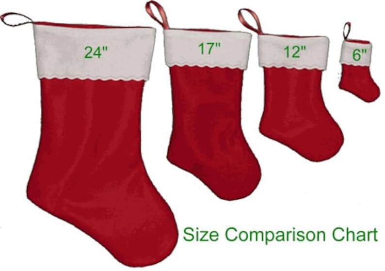 One (1) 24" Handmade Plain Felt Christmas Stockings - Size 12" X 24" - Etsy