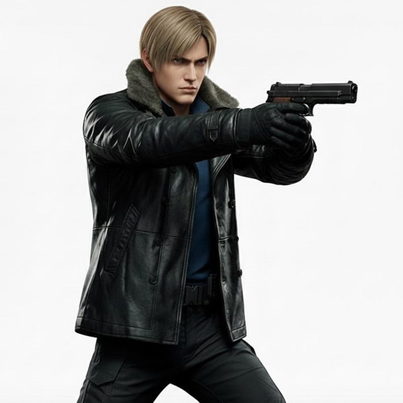 Resident Evil Requiem Leon Kennedy Leather Jacket - RE9 Leon Kennedy ...