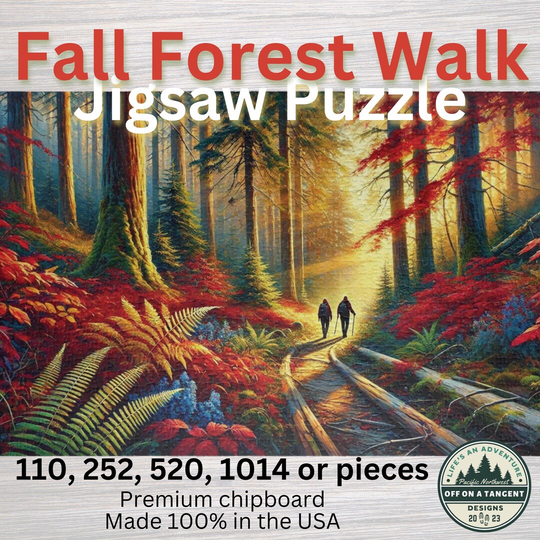Autumn Forest Walk Puzzle | 500-1000 Piece Pacific Northwest Jigsaw ...
