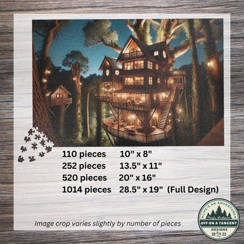Beautiful Treehouse Puzzle | 1000 Piece Unique Jigsaw for Kids & Adults ...