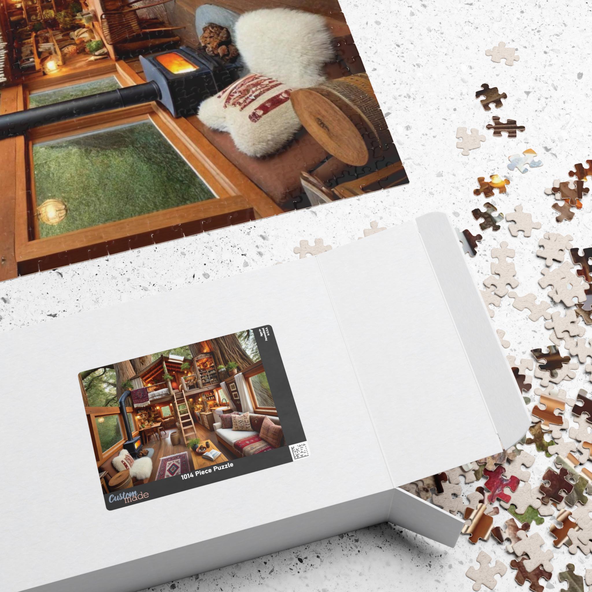 Beautiful Treehouse Interior Puzzle | 1000 Piece Relaxing Fantasy ...