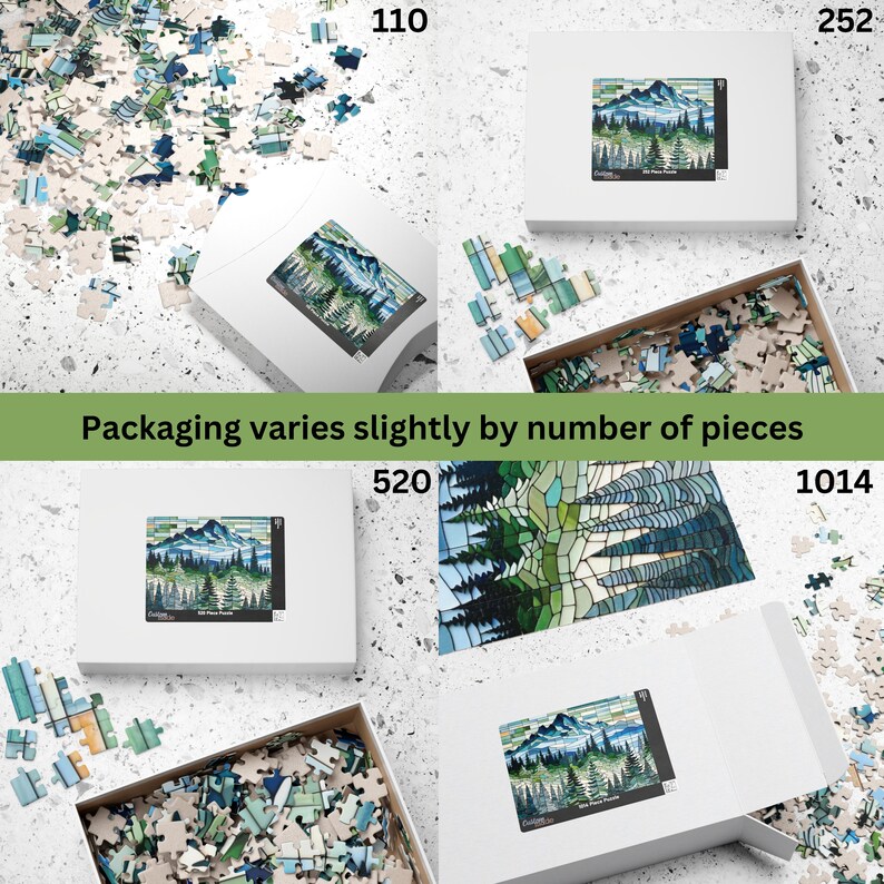 500-1000 Piece Puzzle Pacific Northwest Jigsaw | Glass Tile Mosaic ...