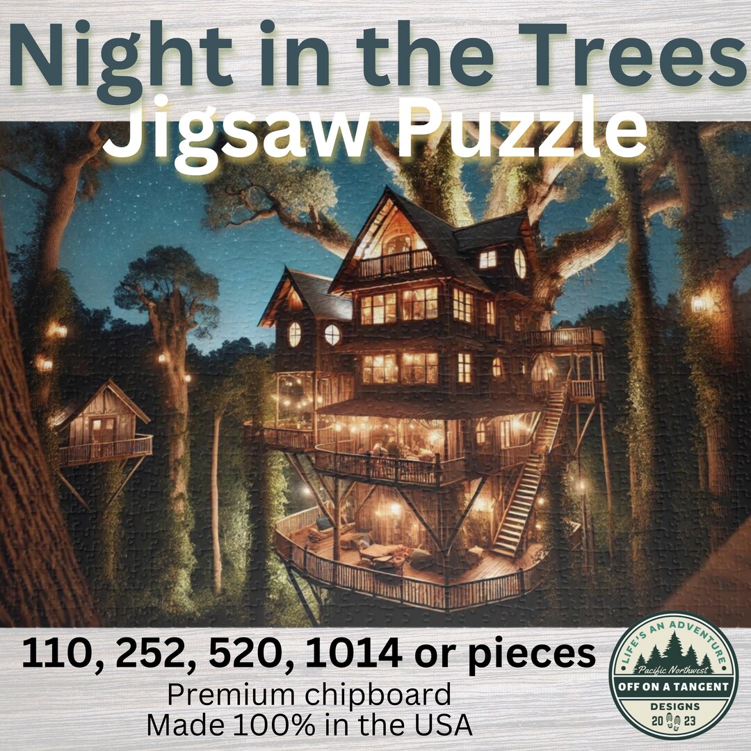 Beautiful Treehouse Puzzle | 1000 Piece Unique Jigsaw for Kids & Adults ...