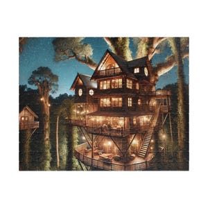 Beautiful Treehouse Puzzle | 1000 Piece Unique Jigsaw for Kids & Adults ...