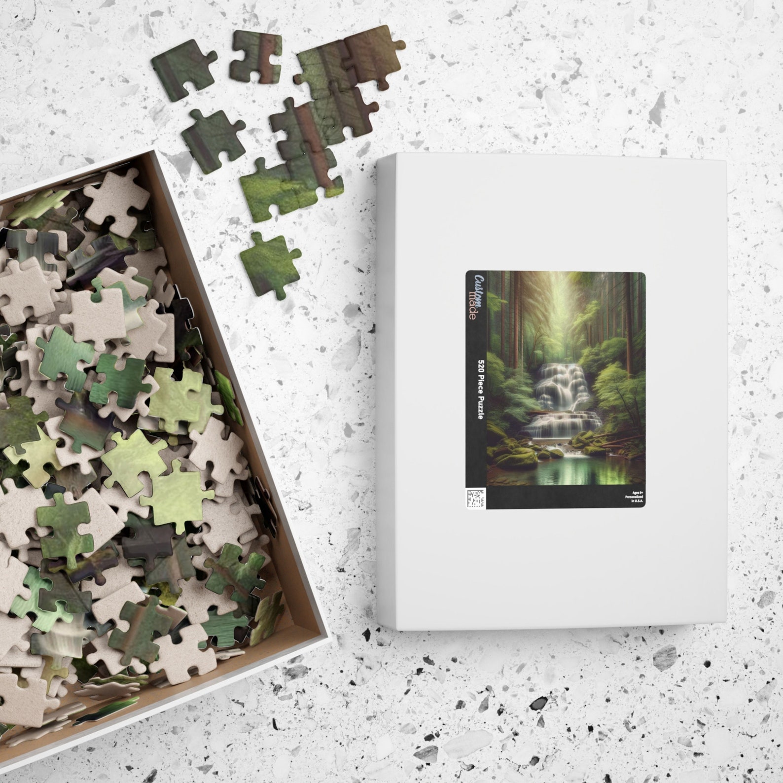 Puzzle Waterfall Mountain in Forest Nature Lover Camping Gift Pacific ...