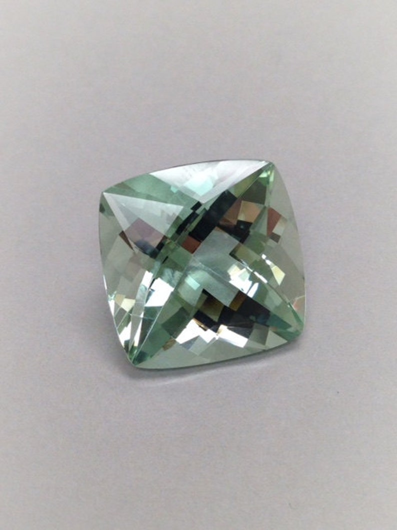 Mint Green Beryl Square Antique Cushion, Green Aquamarine, Green ...