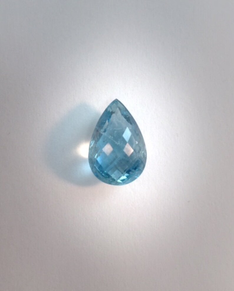 Blaue Aquamarin Edelstein Briolette-Schliff lose Edelstein - Etsy.de