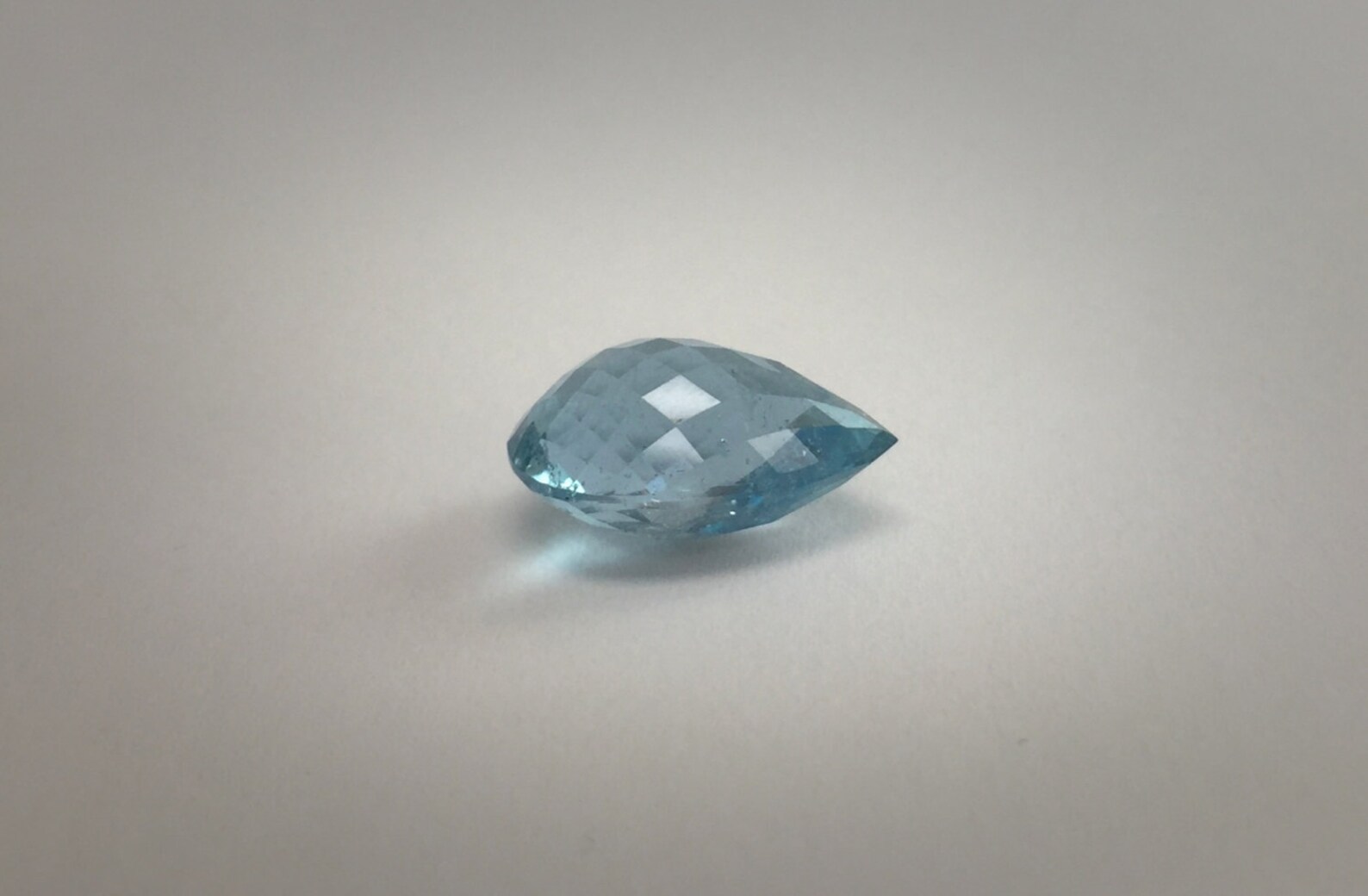 Blue Aquamarine Gemstone, Briolette Cut, Loose Gemstone, Beautiful ...