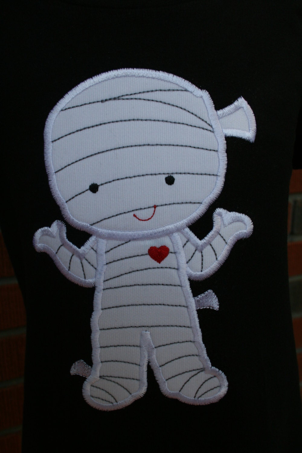 Halloween Shirt With A Cute Mummy Applique Design. Size 4/5 - Etsy