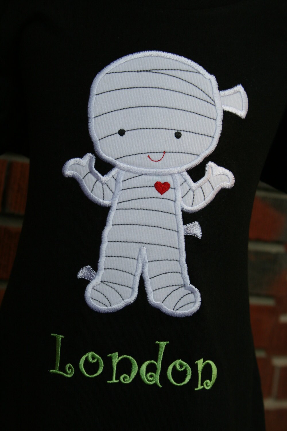 Halloween Shirt With A Cute Mummy Applique Design. Size 4/5 - Etsy