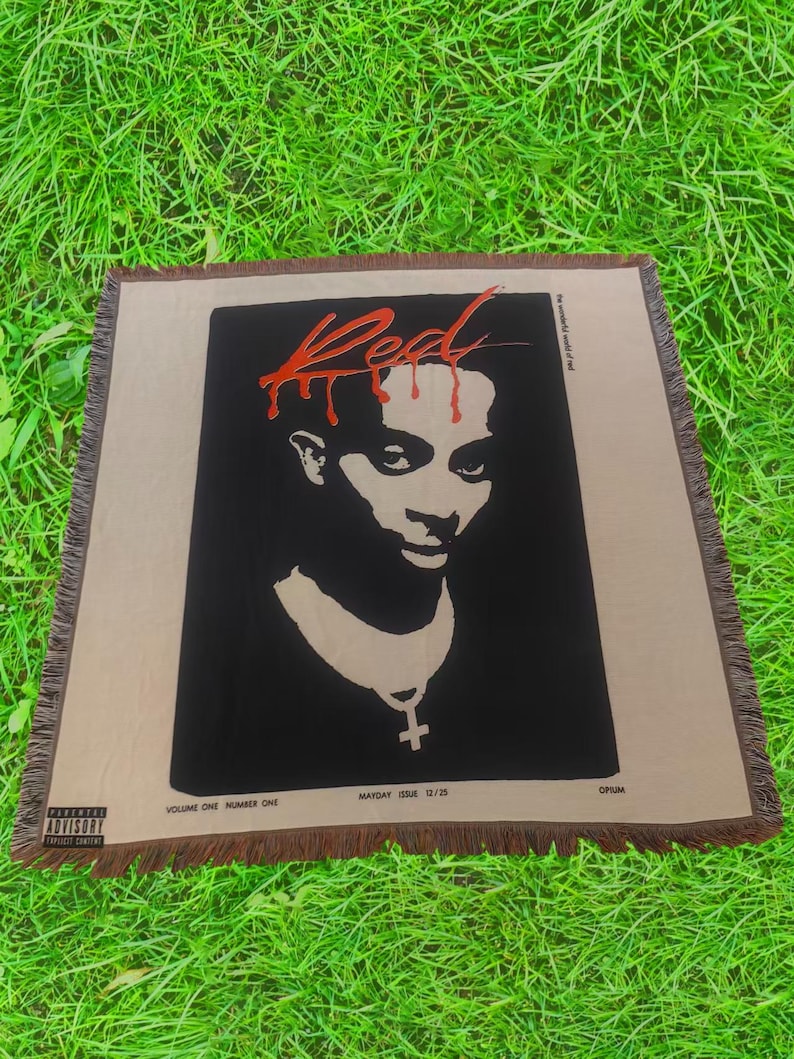 Playboi Carti Whole Lotta Red Album Cover Woven Blanket | Tapestry ...