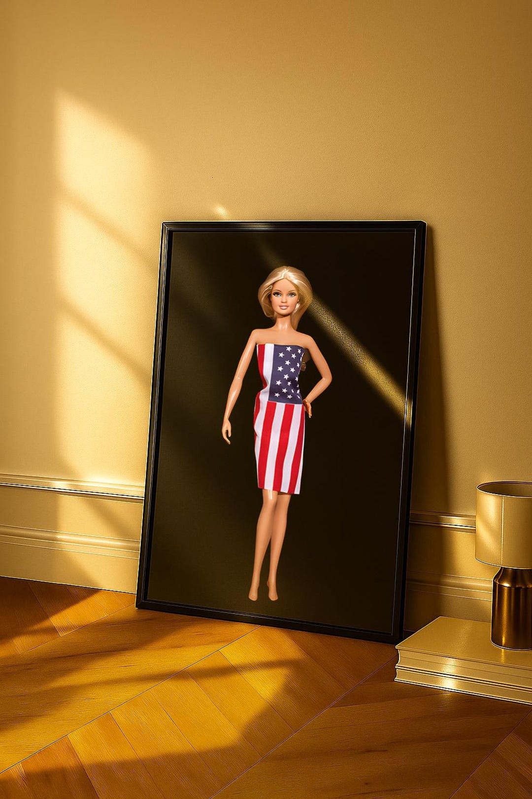 Barbiecore Fashion Artwork Print | Americana Barbie Digital Poster ...