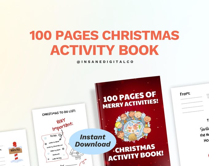 Christmas Busy Book Printable, Christmas Activity Book, Christmas ...