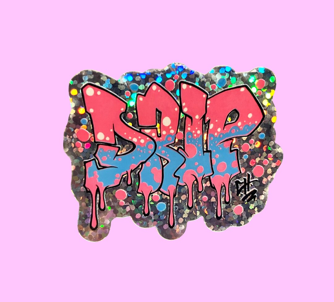 2” Drip Graffiti Logo Sticker - Etsy