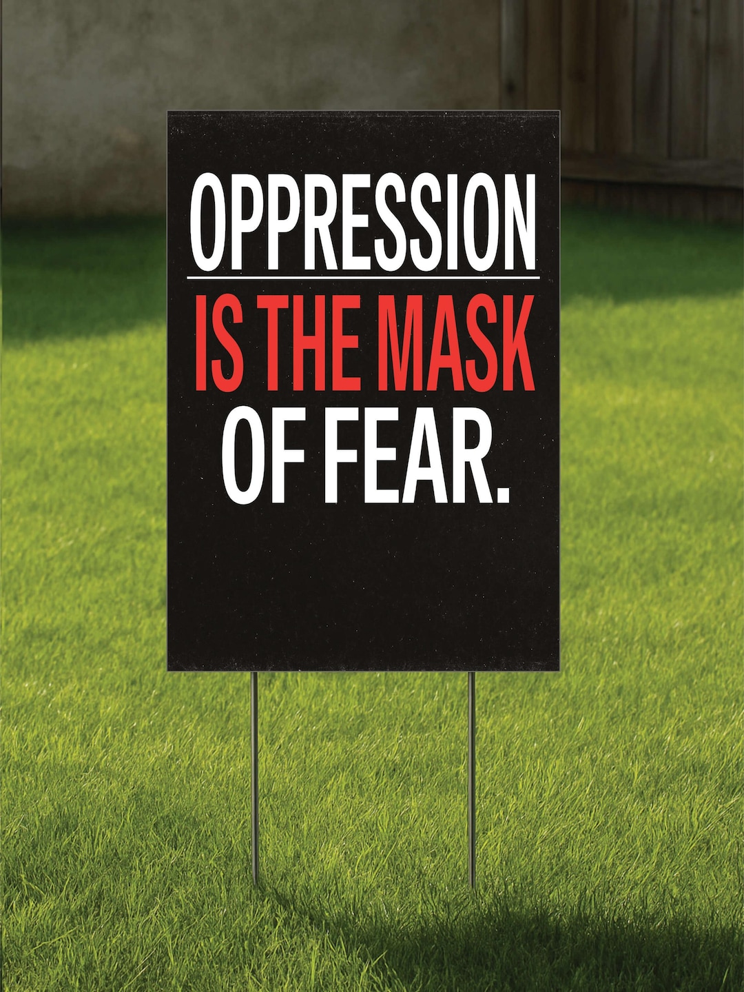 Oppression is the Mask of Fear Printable Protest Poster | Digital ...