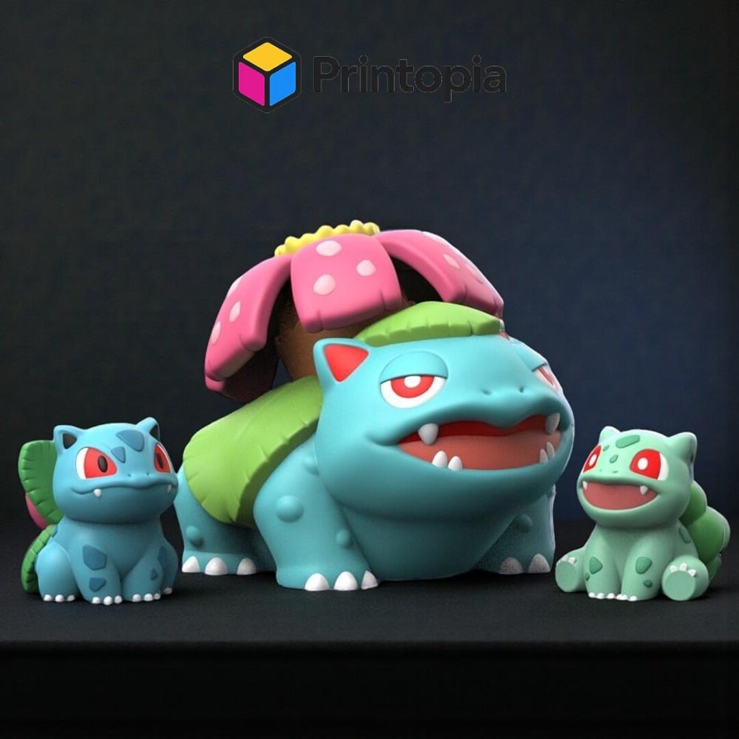 Pokemon Balbasaur Evolution 3D Stl Files - Bulbasaur - Ivysaur ...