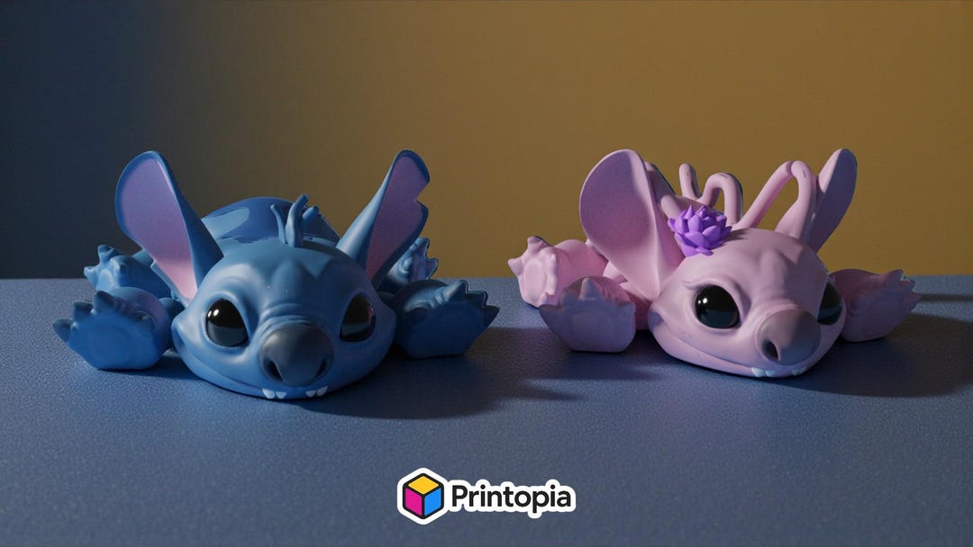 Flexi Stitch and Angel Figure 3D Stl File - Print in Place Stitch and ...