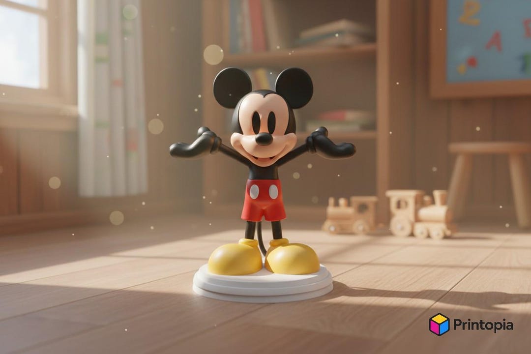 Mickey Mouse STL File | Classic Cartoon 3D Print Model | FDM Optimized ...