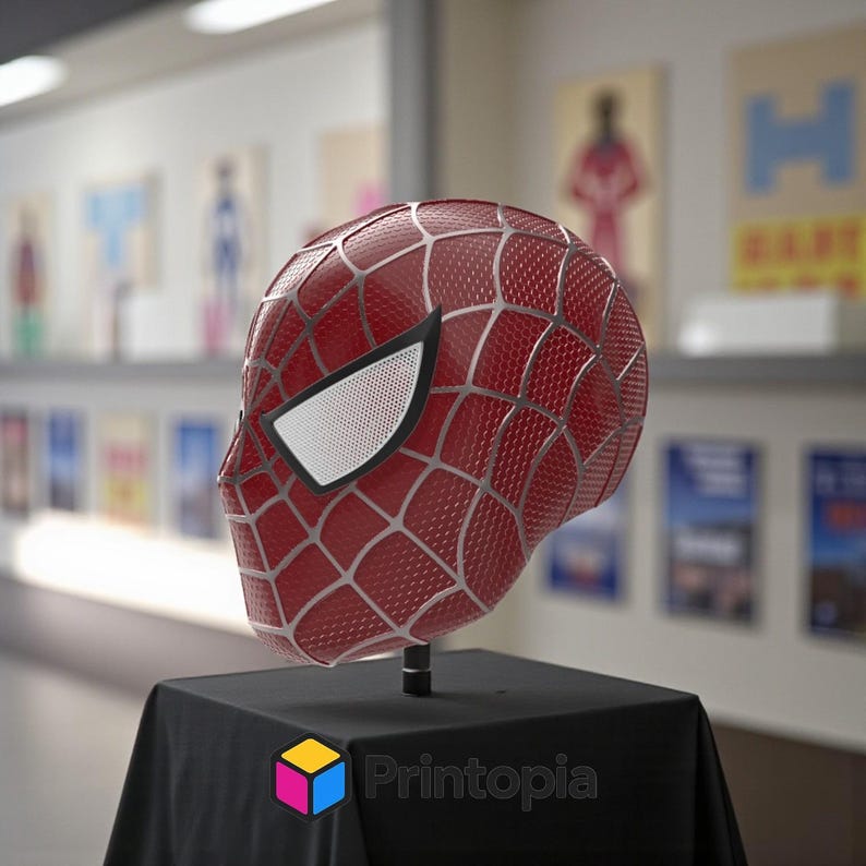 Spiderman 3D Mask STL Files - Spiderman Cosplay Magnetic Mask STL Files ...