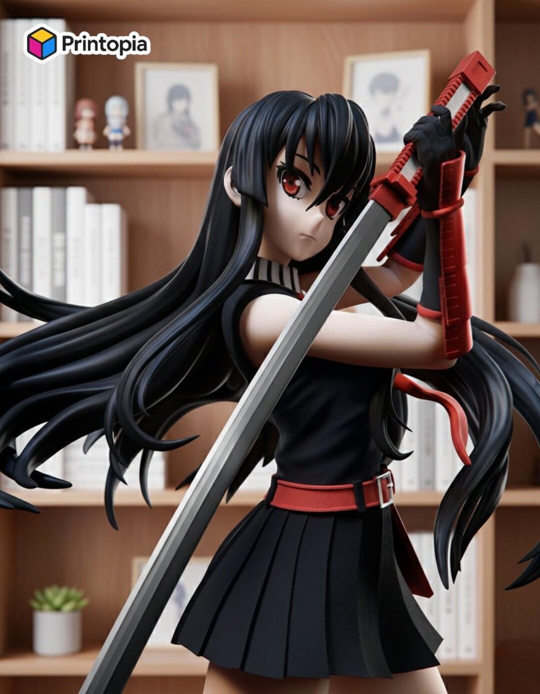 Akame Ga Kill Akame 3D Printed Figure - High Detail Anime Statuette ...