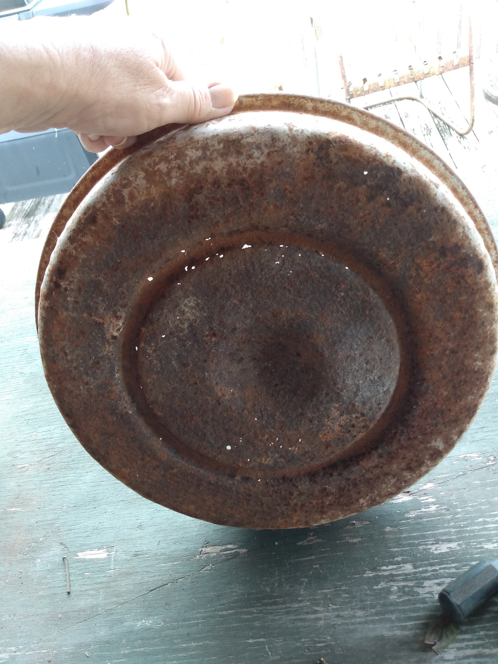 Rusty Bird Feeder Country Succulent Planter Barn Vintage Primitive ...