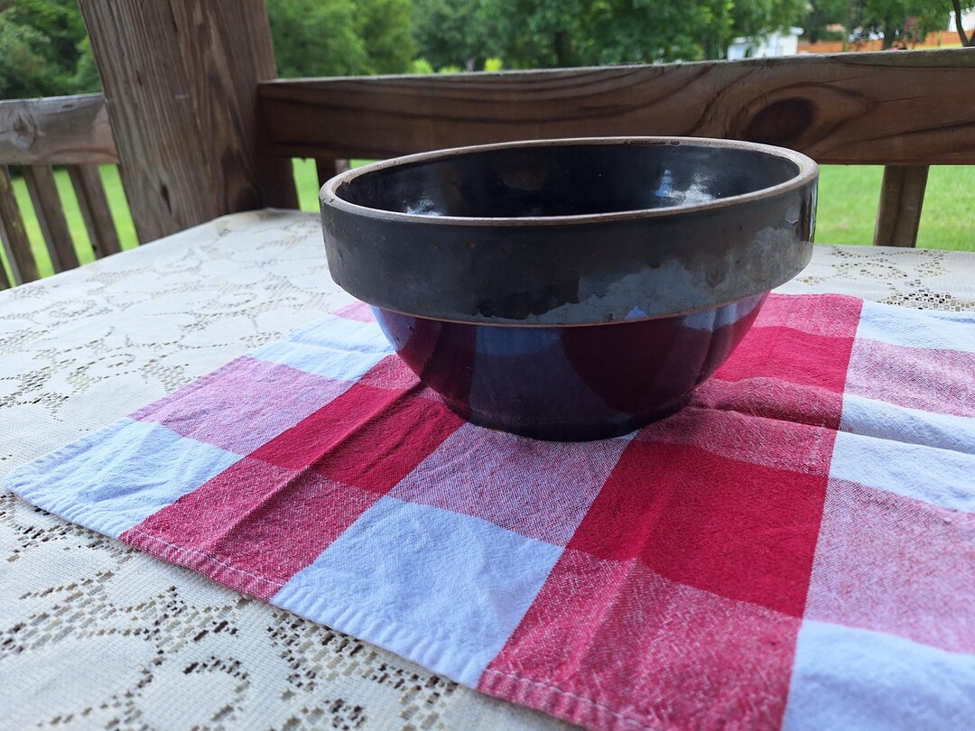 Antique New Albany Slip? Pottery Stoneware Mixing Bowl Farmhouse ...